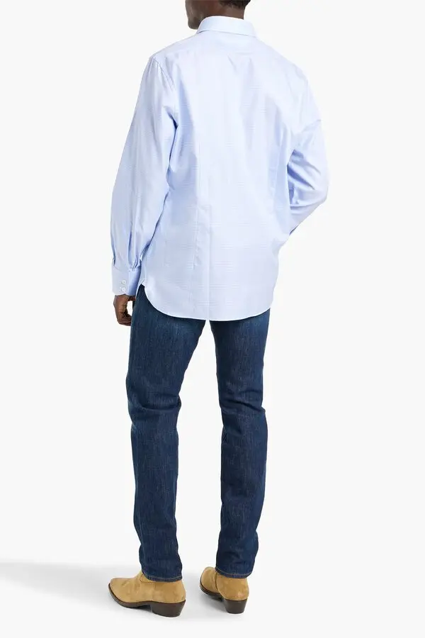 TOM FORD Prince Of Wales Checked Cottonpoplin Shirt