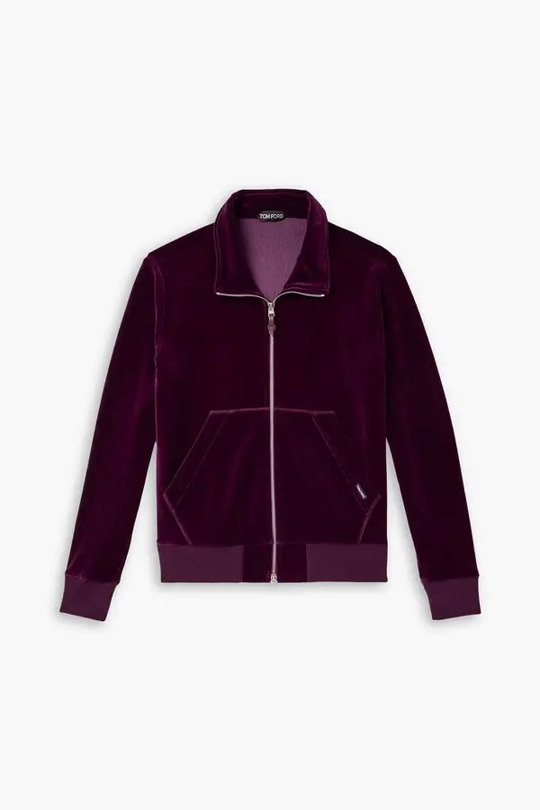 TOM FORD Cottonblend Velour Track Jacket