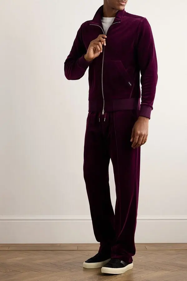 TOM FORD Cottonblend Velour Track Jacket