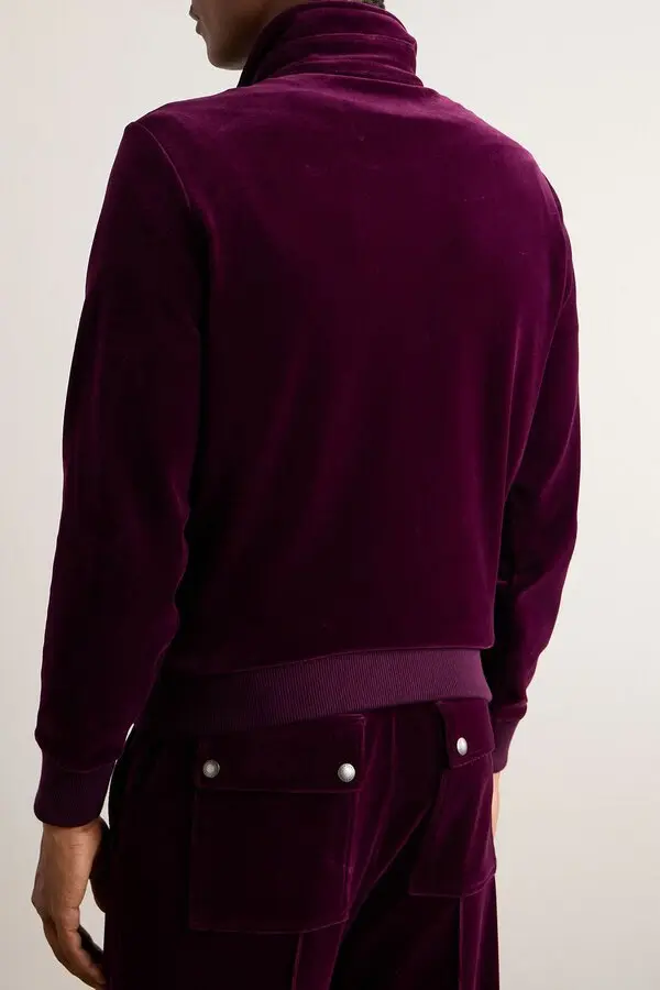 TOM FORD Cottonblend Velour Track Jacket