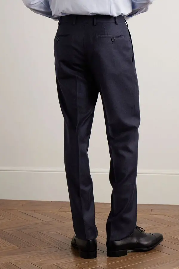 Canali Slimfit Checked Wool Suit Pants