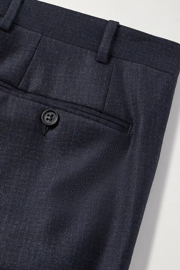 Canali Slimfit Checked Wool Suit Pants