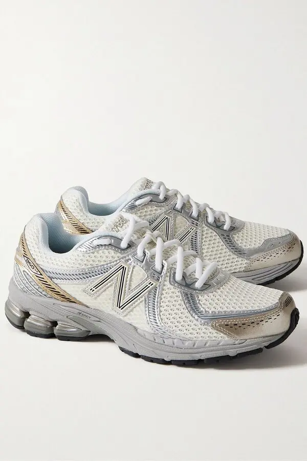 NEW BALANCE 860v2 Ceres Rubber And Leather Trimmed Mesh Sneakers