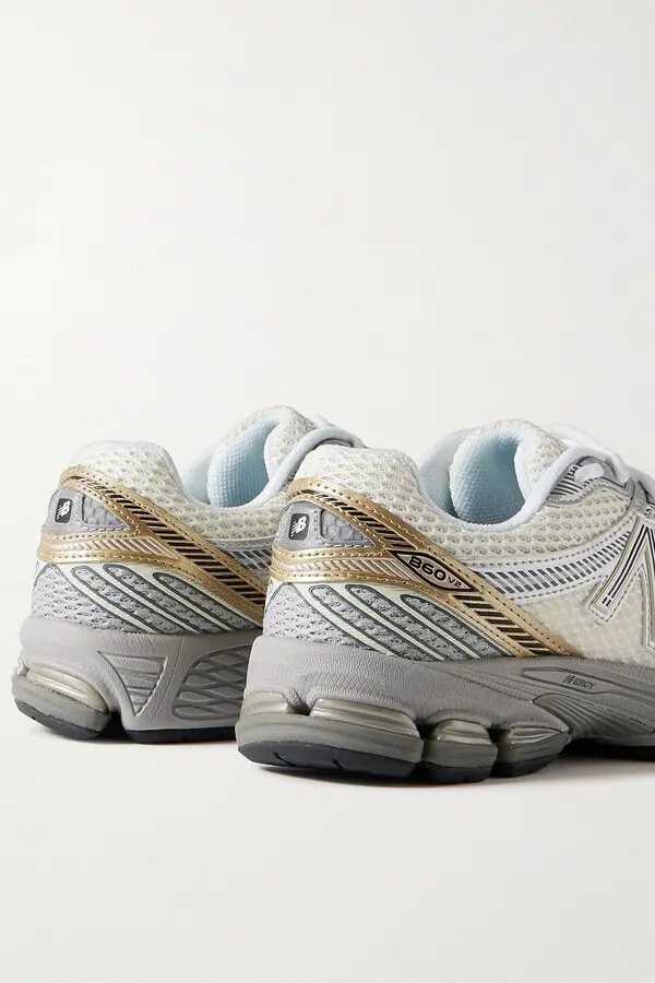 NEW BALANCE 860v2 Ceres Rubber And Leather Trimmed Mesh Sneakers