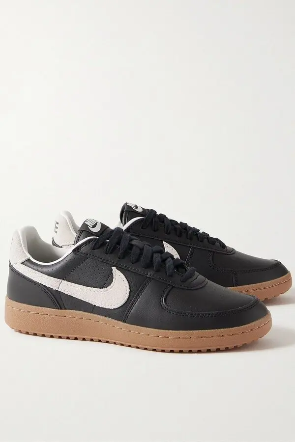 Nike Field General 82 Sp Suedetrimmed Leather Sneakers - Black