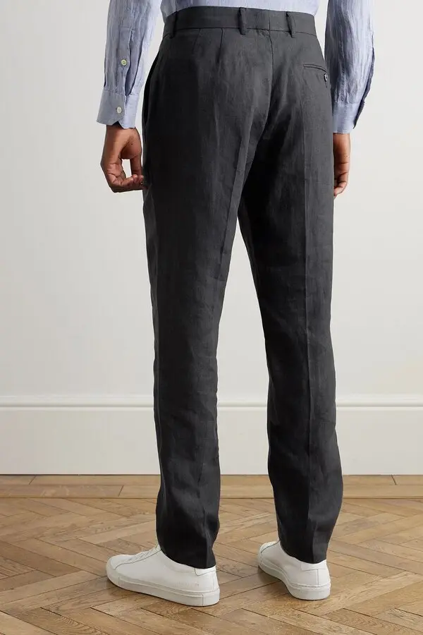 Frescobol Carioca Affonso Tapered Linen Suit Pants