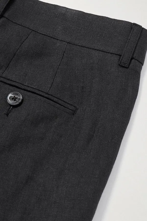 Frescobol Carioca Affonso Tapered Linen Suit Pants