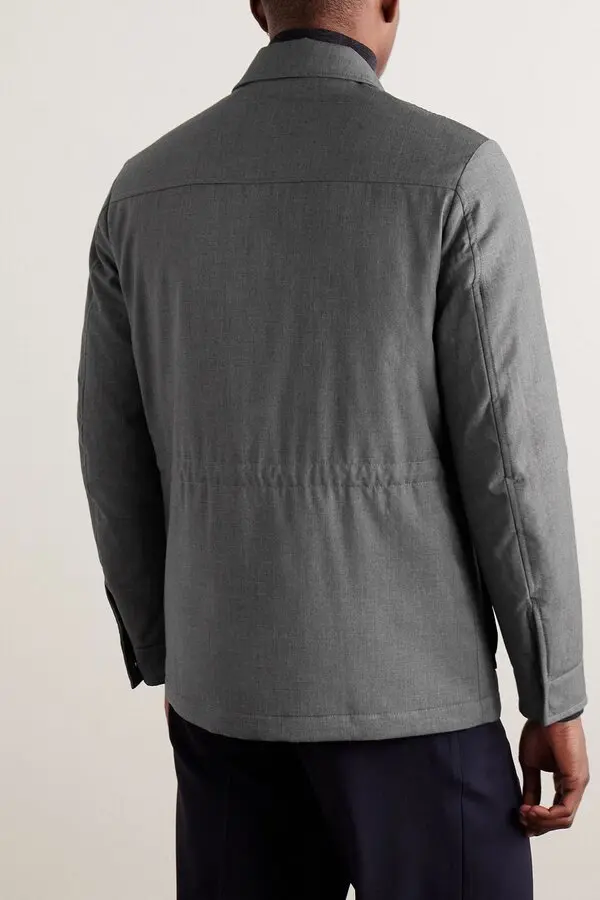 Canali Padded Twill Field Jacket