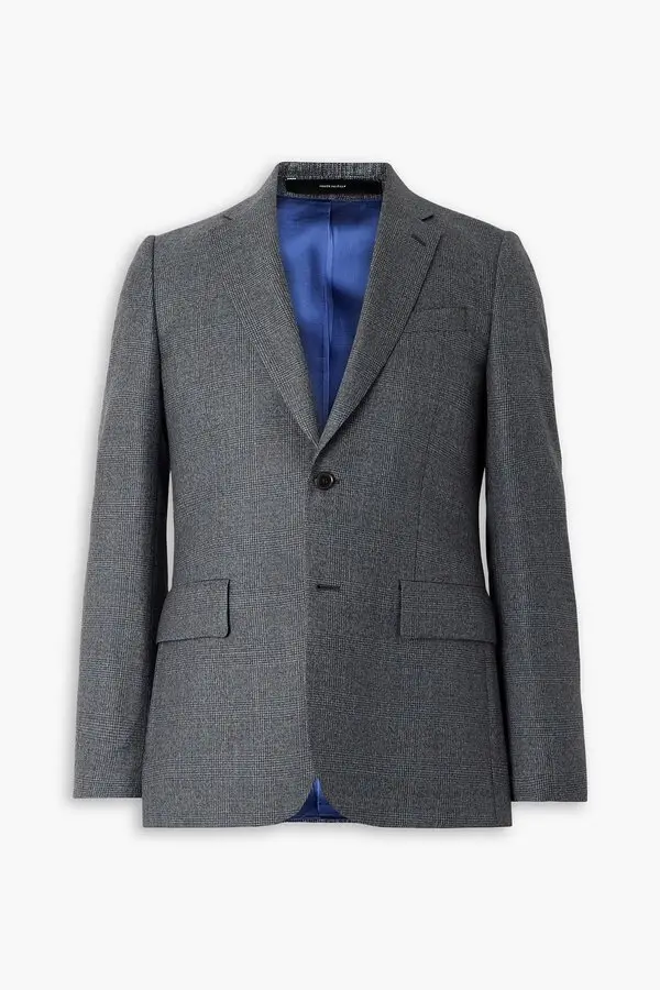 Paul Smith Prince Of Wales Checked Wool Blazer - Gray
