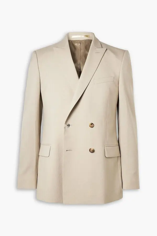 Mr P. Phillip Doublebreasted Wool And Mohairblend Suit Jacket - Beige