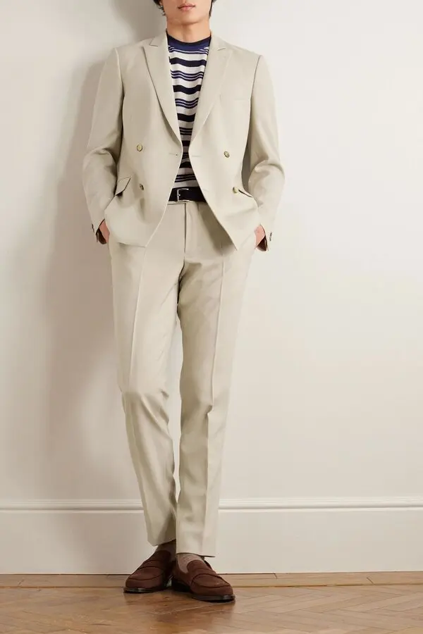 Mr P. Phillip Doublebreasted Wool And Mohairblend Suit Jacket