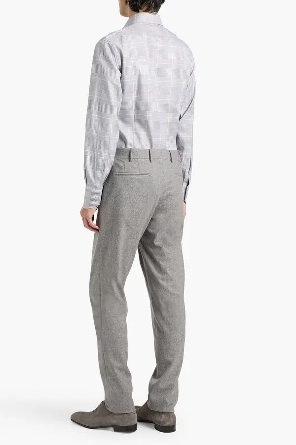 TOM FORD Prince Of Wales Checked Cottonpoplin Shirt