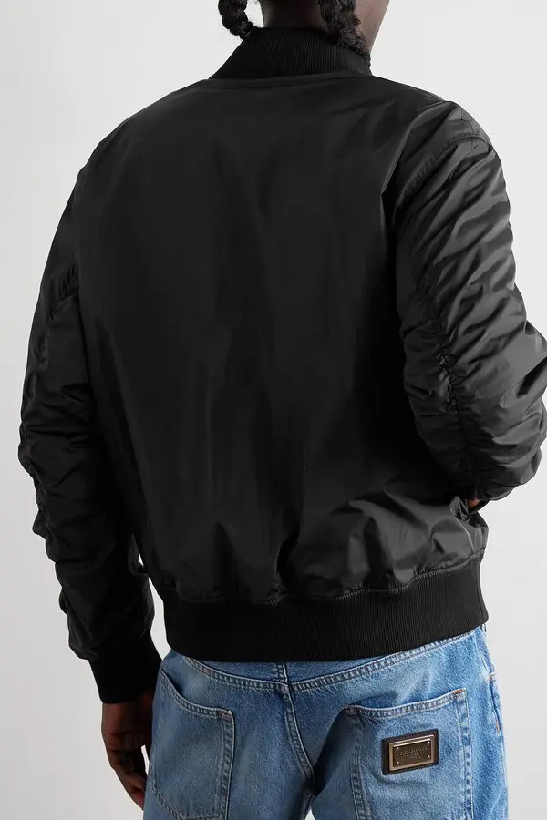 Dolce & Gabbana Logoappliquéd Shell Bomber Jacket
