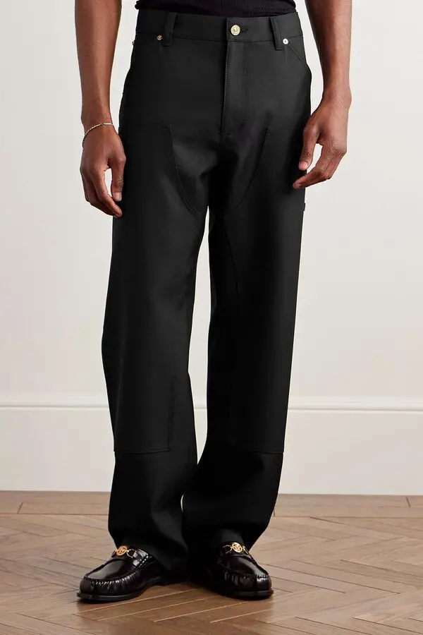Versace Cavallery Straightleg Wooltwill Pants