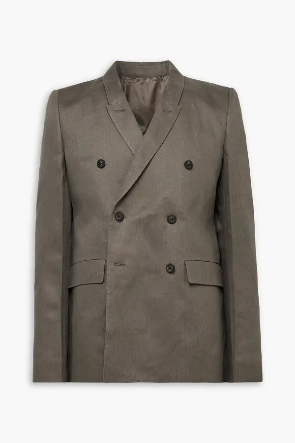 Rick Owens Doublebreasted Linentwill Blazer