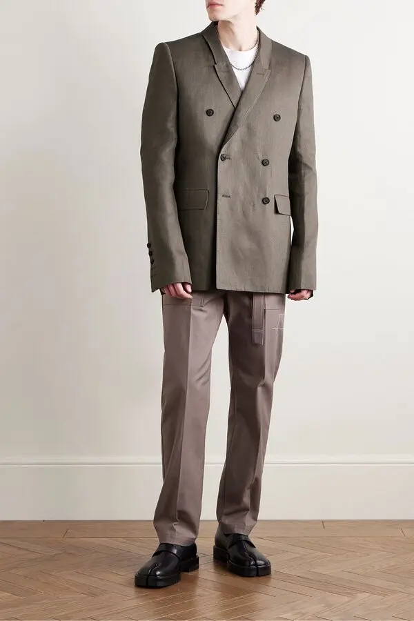 Rick Owens Doublebreasted Linentwill Blazer