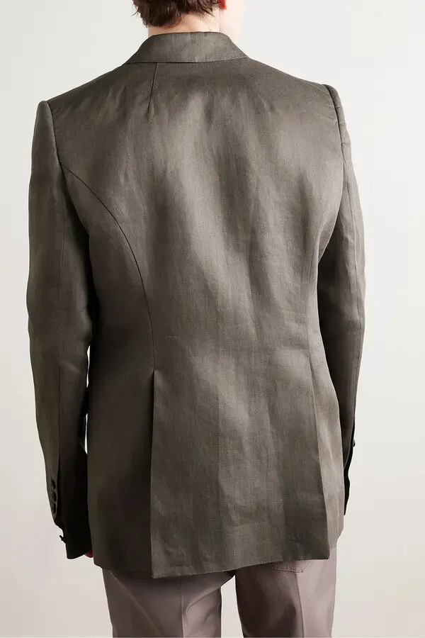 Rick Owens Doublebreasted Linentwill Blazer