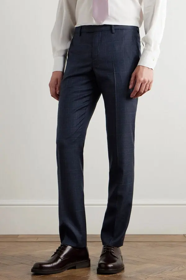 Paul Smith Straightleg Checked Wool Suit Pants