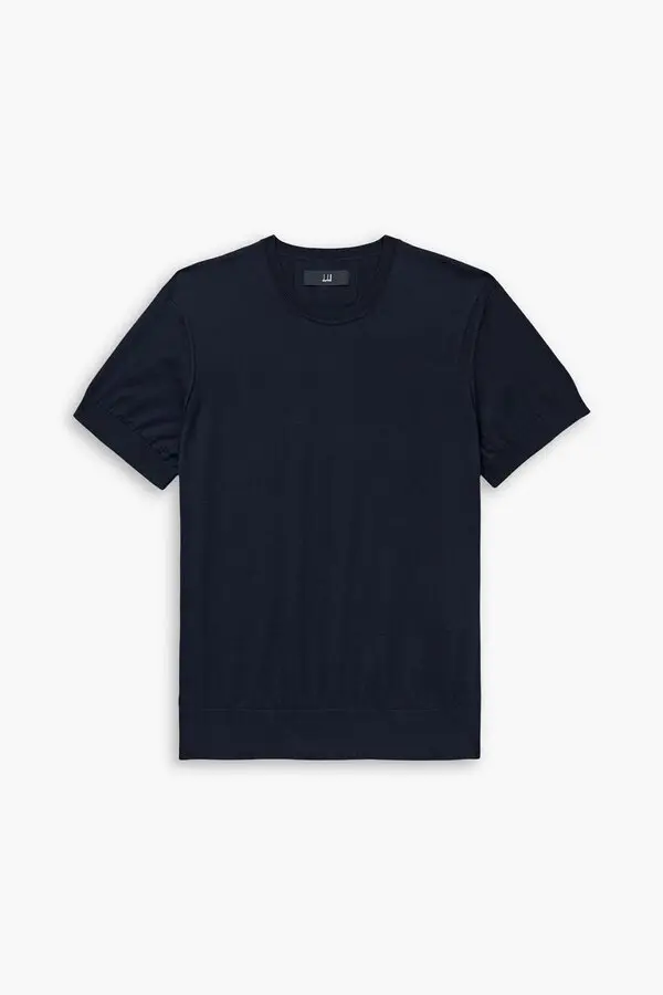 Dunhill Sea Island Slimfit Cottonjersey Tshirt - Navy