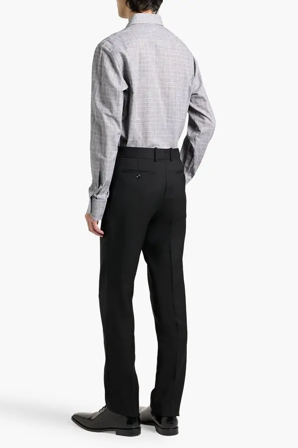 TOM FORD Prince Of Wales Checked Cottonpoplin Shirt