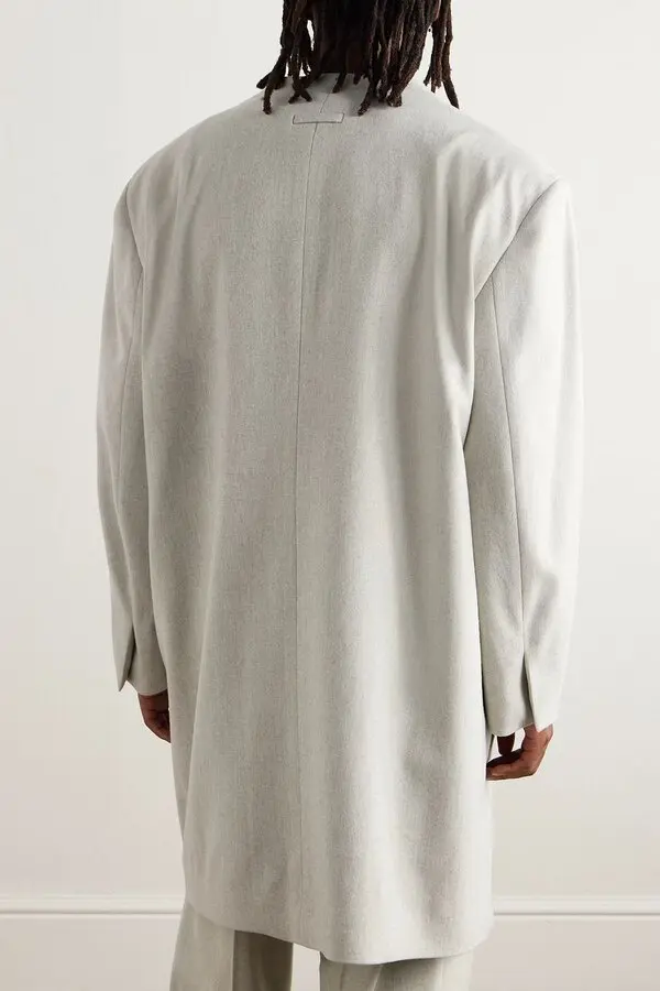 Fear Of God Oversized Double-breasted Wool-blend Flannel Coat