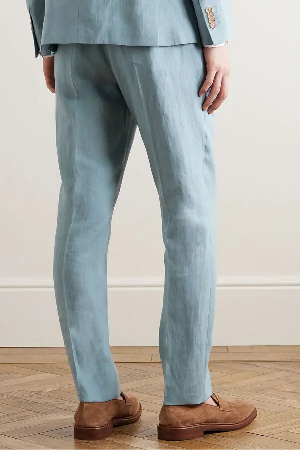 Paul Smith Tapered Linen Suit Trousers