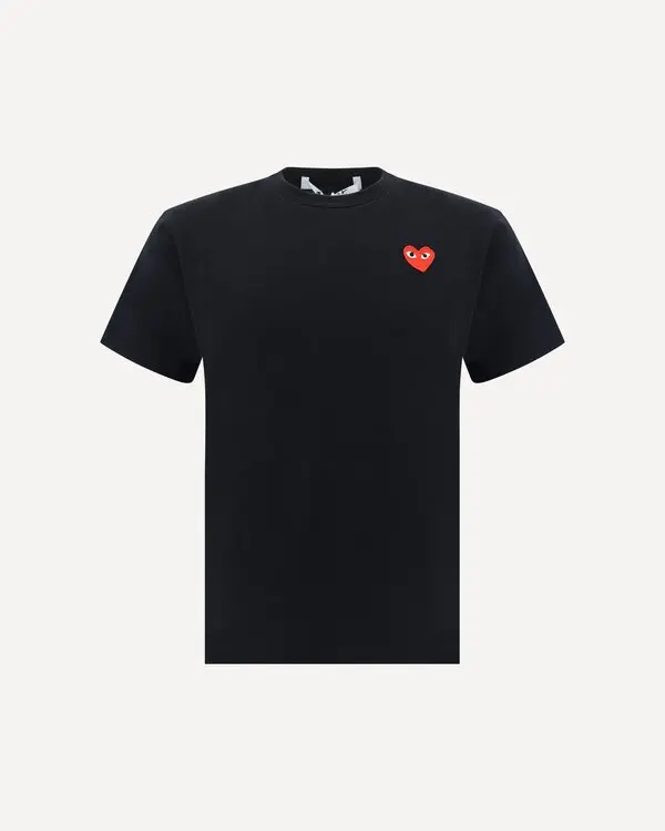 Play Comme Des Garcon Cotton T-shirt With Patch Mae
