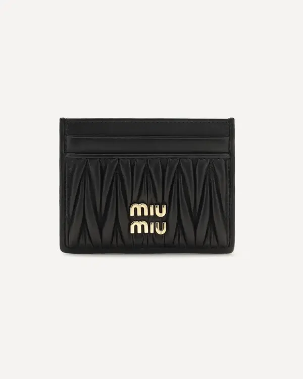 Miu Miu Matelassé Nappa Leather Card Holder