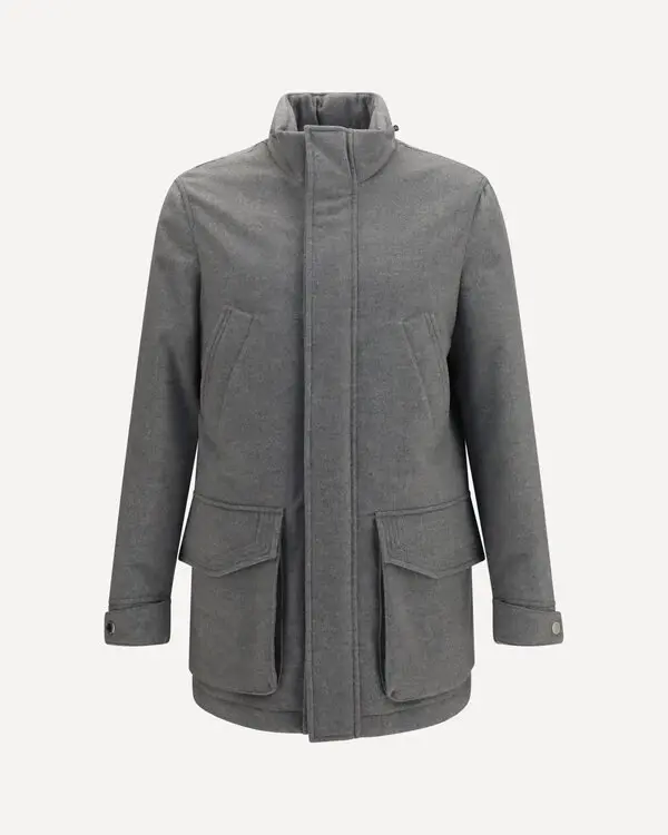 Brunello Cucinelli Cashmere Jacket With Zip And Buttons