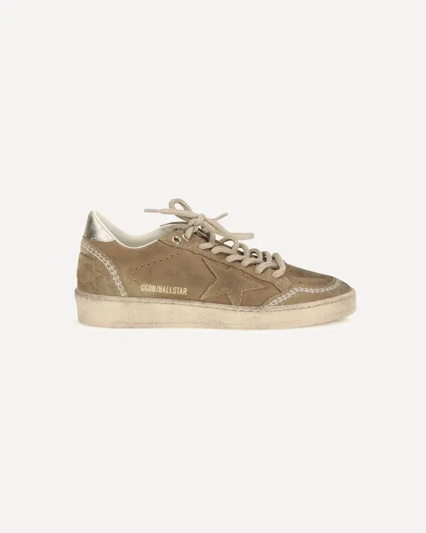 GOLDEN GOOSE Ball Star Suede Sneakers - Beige
