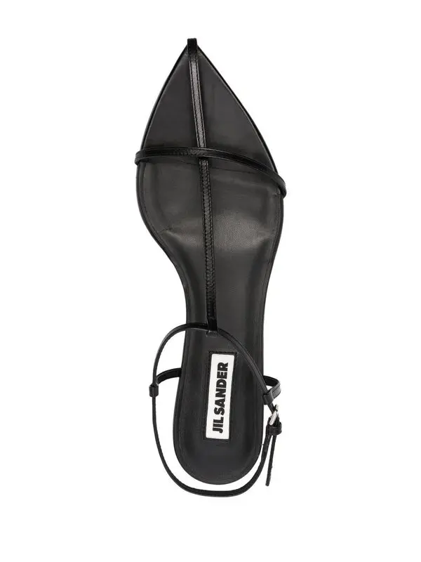 JIL SANDER Leather Flat Sandals