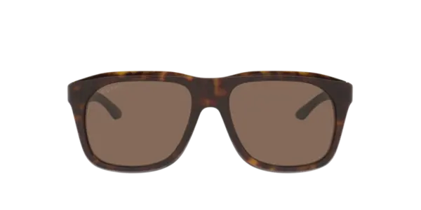 Gucci Tortoiseshell Rectangular Full Rim Sunglasses - Tortoise