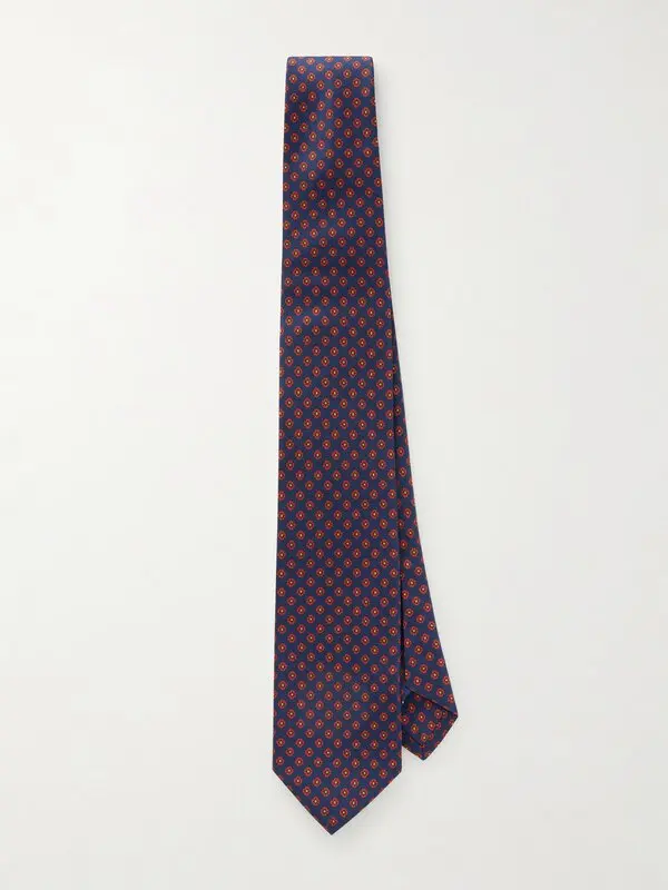 DRAKE'S 8cm Printed Silk-twill Tie - Blue