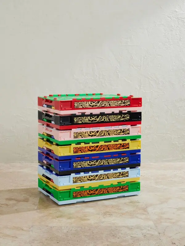 SAINT MXXXXXX Logo-printed Color-block Set Of 7 Foldable Boxes