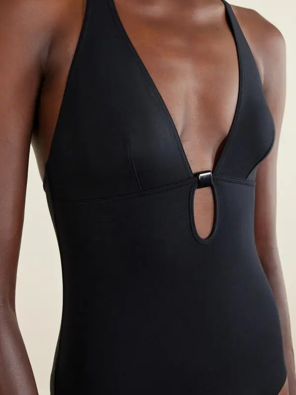 ERES Harmony Embellished Cutout Halterneck Swimsuit