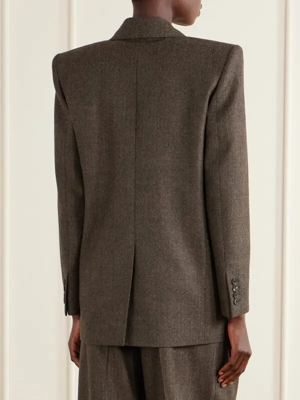 Saint Laurent Double-breasted Virgin Wool Blazer