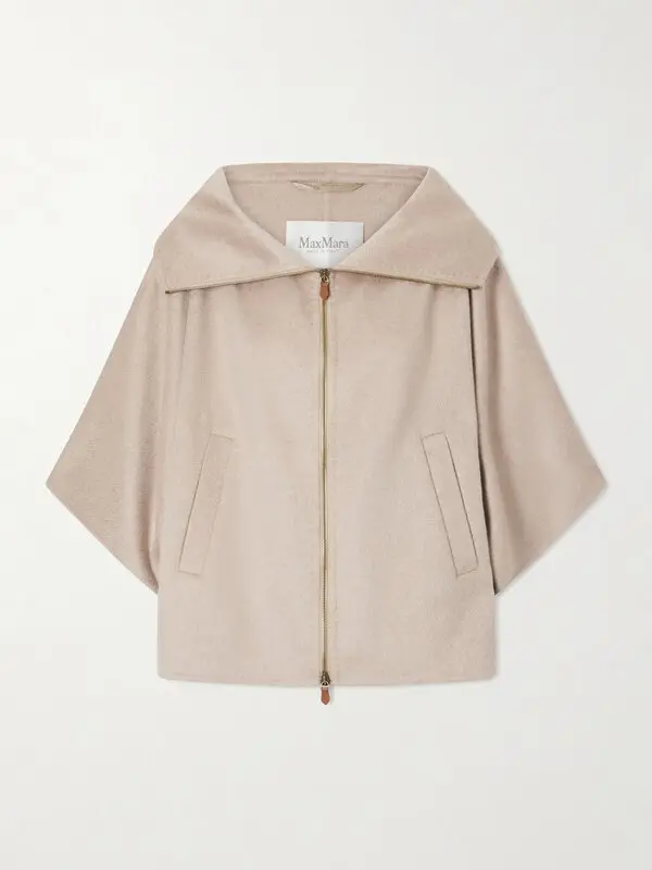 Max Mara Draped Cashmere Short Coat