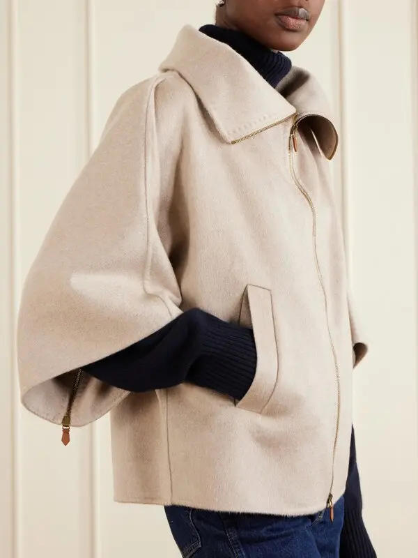Max Mara Draped Cashmere Short Coat