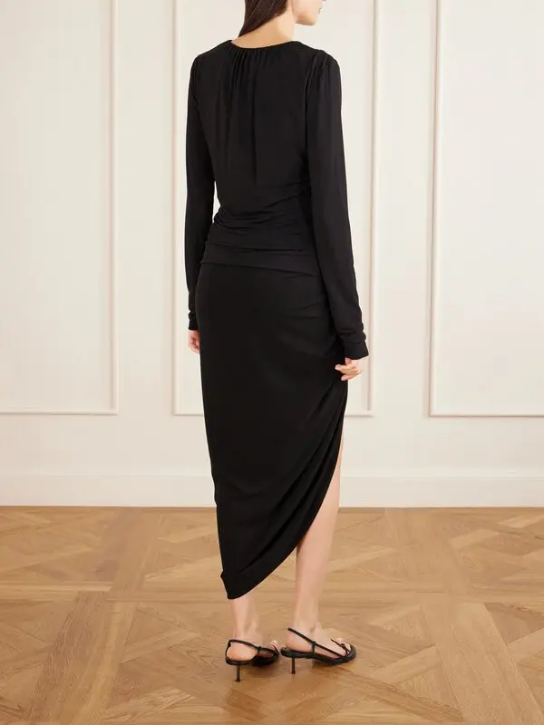 Sportmax Jersey Ruched V-neck Blouse