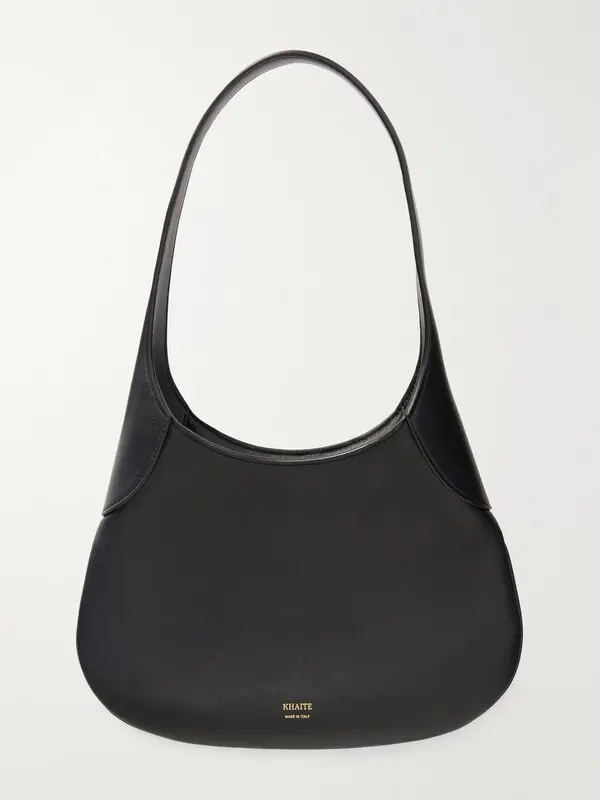 Khaite Joan Small Leather Shoulder Bag - Black