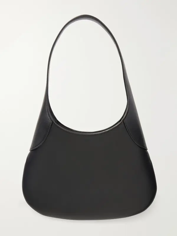 Khaite Joan Small Leather Shoulder Bag - Black