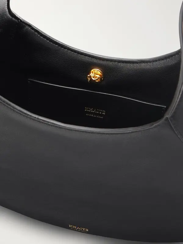 Khaite Joan Small Leather Shoulder Bag - Black