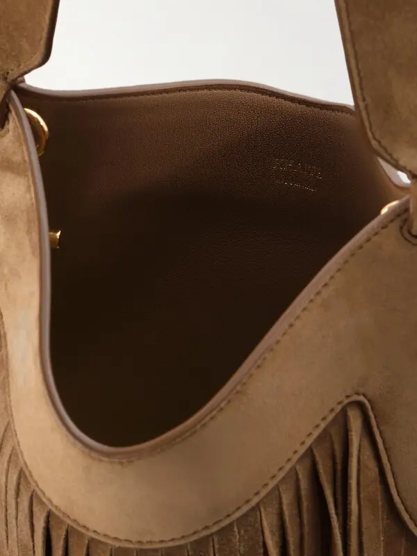 Khaite Lotus Fringed Leather Tote - Brown