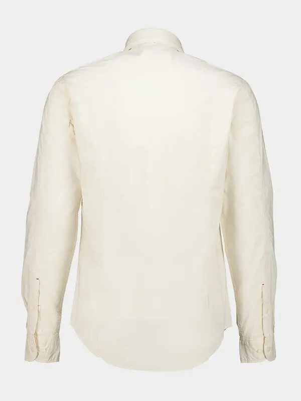 Orlebar Brown Latte Giles Cotton Poplin Shirt - Beige