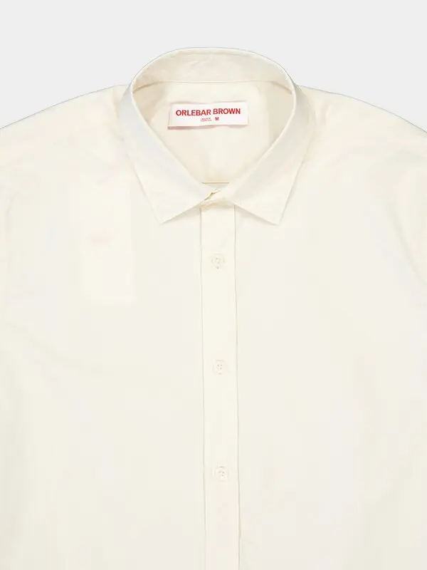 Orlebar Brown Latte Giles Cotton Poplin Shirt - Beige