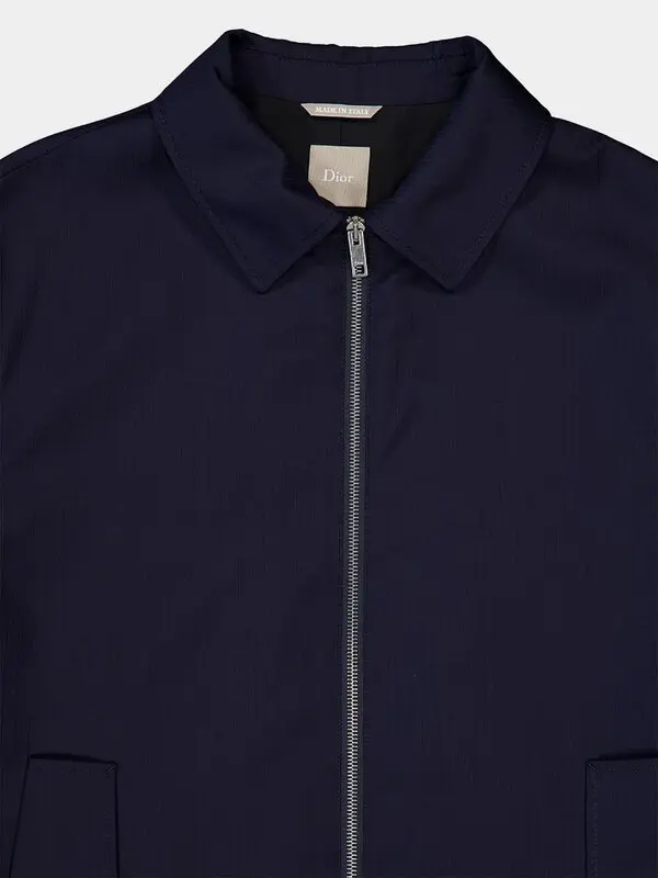 Dior Virgin Wool Zip-up Vest With Patch Detail