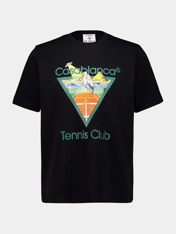 Casablanca Tennis Club Pyramid T-shirt - Black