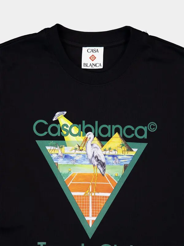Casablanca Tennis Club Pyramid T-shirt - Black