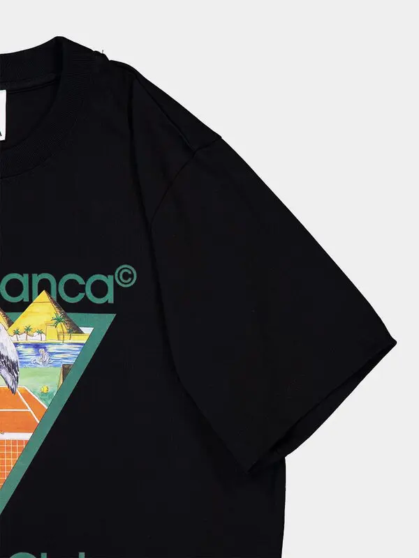 Casablanca Tennis Club Pyramid T-shirt - Black