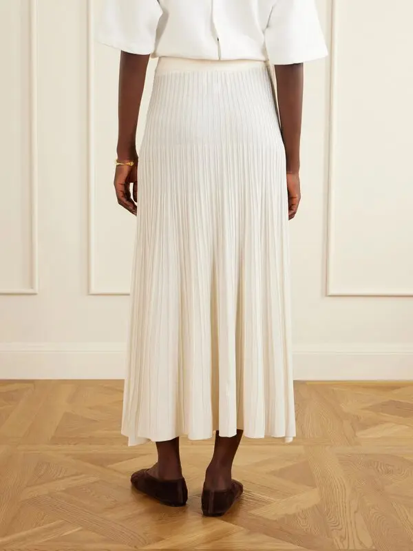 TWP Pleated Midi Skirt